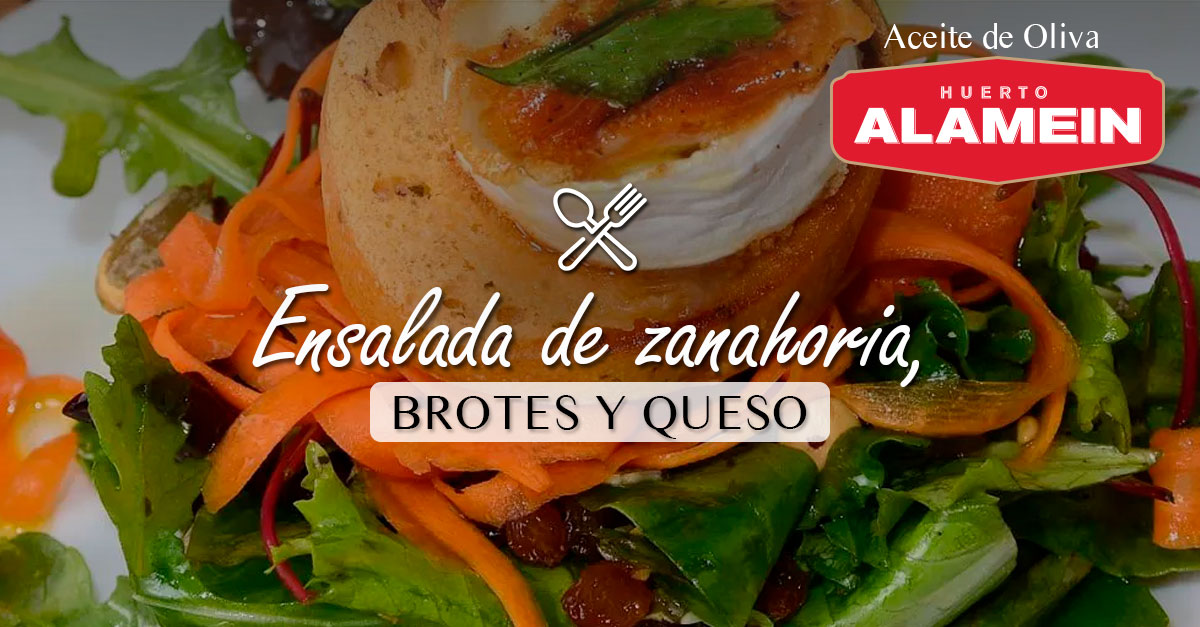 Ensalada de zanahoria, brotes y queso - Huerto Alamein