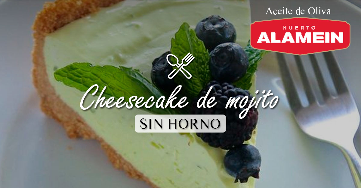 Cheesecake de mojito sin horno - Huerto Alamein